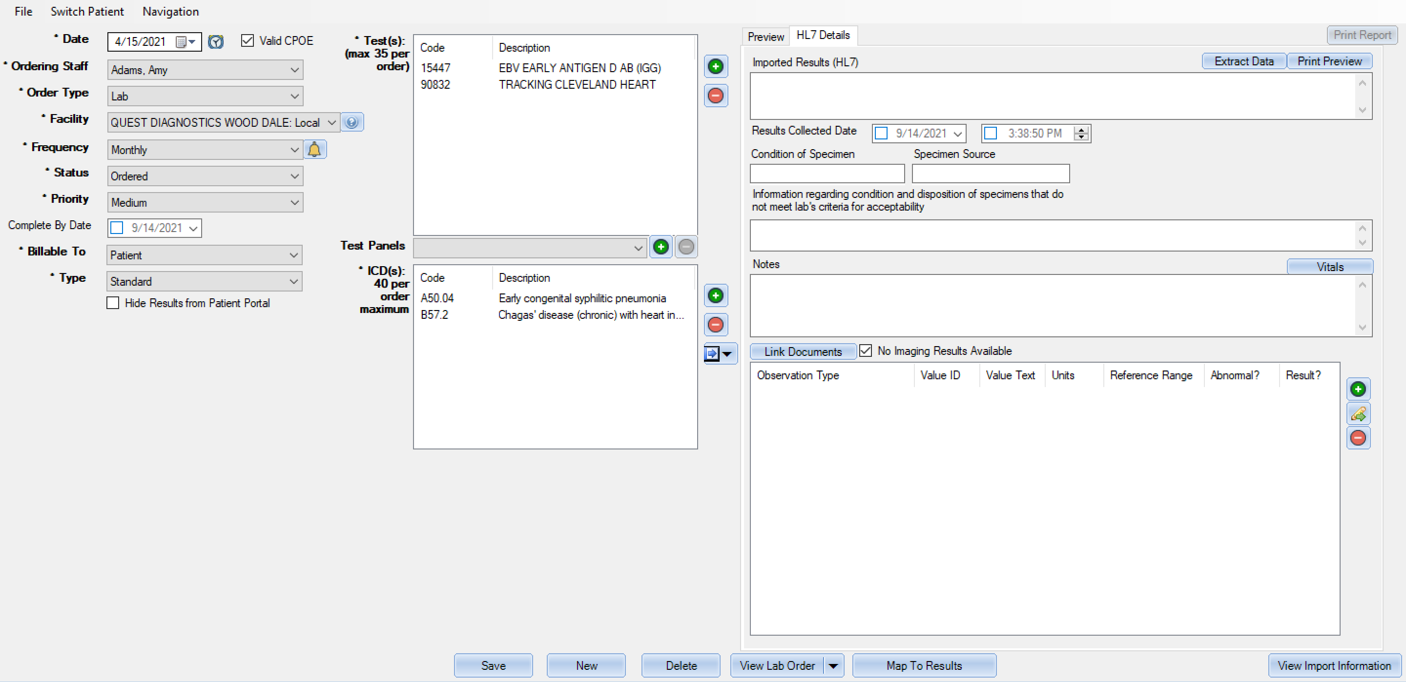 Electronic Lab Orders Software - ClinicTracker